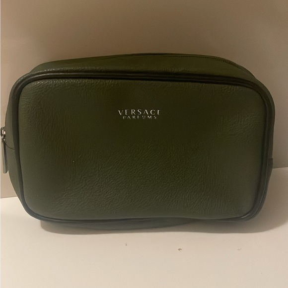 Bags | Versace Perfume Bag Dark Green Beautiful Design With Back ...